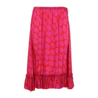 Dries Van Noten Samila Viscose Midi Skirt - - Skirts - Damen - Rosa - M