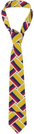 Generic Cravate DAffaires Tissage Du Drapeau Colombien Tendance Tie &Eacute;l&eacute;gant Cravate Pour Homme Pour Travail Accessoires Affaires
