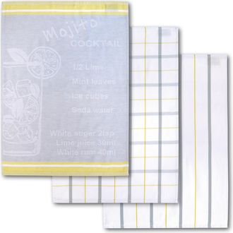 Dyckhoff 3er Set Geschirrtücher, Mojito, 50x70cm, 100% Baumwolle