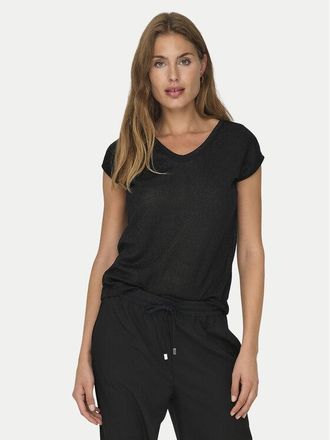 Only T-Shirt Silvery 15136069 Schwarz Loose Fit