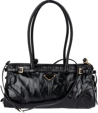Prada Crossbody Bags - Prada Black Leather Triangle Bonnie Shoulder Bag - Gr. unisize - in Schwarz - f&uuml;r Damen