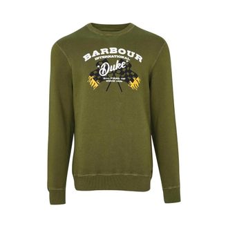 Barbour Vintage Gr&uuml;nes Famous Duke Sweatshirt - - Sweatshirts & Hoodies - Herren - Gr&uuml;n - L