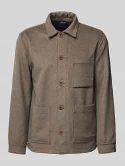 Lindbergh Regular Fit Hemdjacke mit Kentkragen