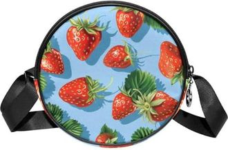 Generic Petit sac &agrave; bandouli&egrave;re circulaire pour femme, petit sac &agrave; bandouli&egrave;re avec fermeture &eacute;clair, bretelles r&eacute;glables, sac &agrave; main rond d&eacute;contract&eacute; pour fe