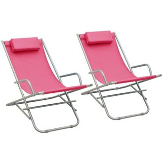 vidaXL Vidaxl - Schaukelst&uuml;hle 2 Stk. Stahl Rosa