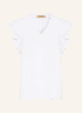 Mos Mosh Mos Mosh Blusenshirt Mmtea Aus Leinen Mit R&uuml;schen weiss