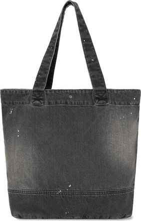 Carhartt Work in Progress Cotton Paint-Splatter Washed Tote Bag - Black