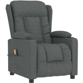 vidaXL Massagesessel Dunkelgrau Stoff Vidaxl