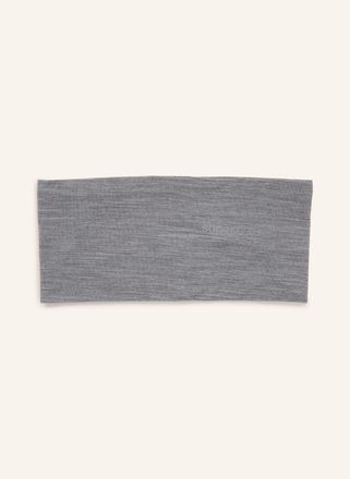 super.natural Stirnband Wanderlust Mit Merinowolle grau