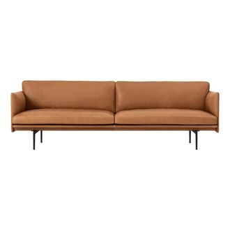 MUUTO Canap&eacute; Outline en cuir 3 places Muuto