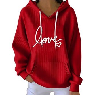 Generic Pull &agrave; capuche en coton pour femme | Sweat &agrave; capuche doux d&eacute;contract&eacute; &agrave; manches longues imprim&eacute; pour lautomne et lhiver en polaire thermique, violet, 