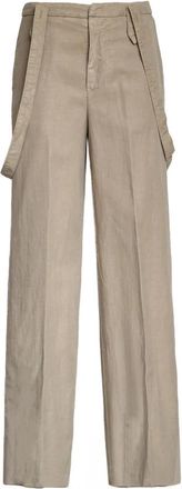 Dondup Femme, Pantalons, Beige, Taille: 42 FR Wide Pantalons