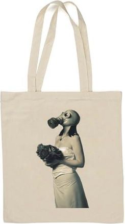 Generic Sac fourre-tout en coton naturel avec inscription « Bride Girl Cold War » - Blanc