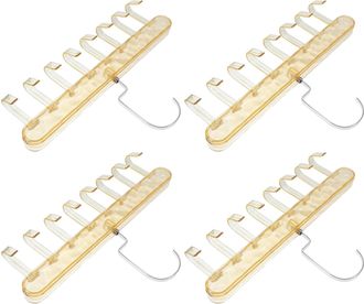 Angoily 4 St&uuml;ck BH Aufh&auml;nger aus Edelstahl mit Rutschfesten Haken Platzsparender Organizer f&uuml;r Kleiderschrank Tanktop G&uuml;rtel und Krawattenhalter f&uuml;r Schals un