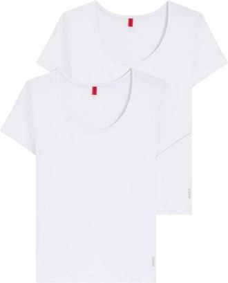 HUGO BOSS Hugo - T-Shirt f&uuml;r Damen, Stretch (2er-Pack) (Wei&szlig;)