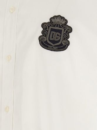 Dolce & Gabbana Coat of Arms Embroidered Shirt - Cream