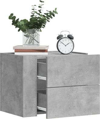 vidaXL Wand-Nachttische 2 Stk. Betongrau 45x30x35 cm - Vidaxl