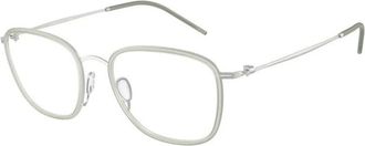 Giorgio Armani Homme, Accessoires, Gris, Taille: 51 MM Square Lunettes