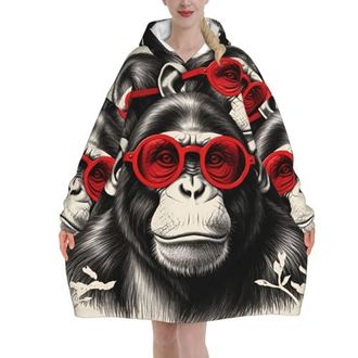 Generic Couverture dhiver douillette &agrave; capuche surdimensionn&eacute;e en flanelle douce avec capuche et poche, parfaite pour offrir en saison froide