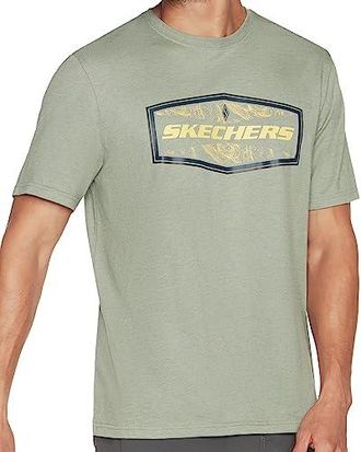 Skechers Latitude Tee T-Shirt, Green, L Homme