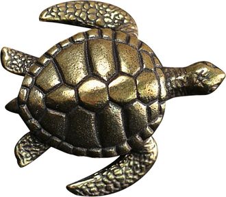 DOITOOL Vintage Schildkr&ouml;tenstatue aus Messing Kompakte Tischdekoration im Retro Stil Langlebiges Schildkr&ouml;tenornament f&uuml;r Wohnzimmer und B&uuml;ro