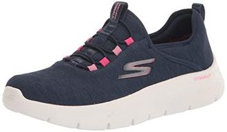 Skechers Femme Go Walk Flex-Lucy Baskets, Bordure Textile Bleu Marine, 37 EU