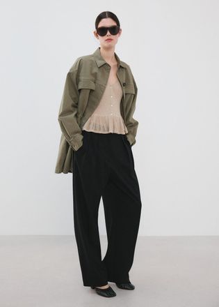 Mango Cardigan maille volants sable - Femme - XS - MANGO