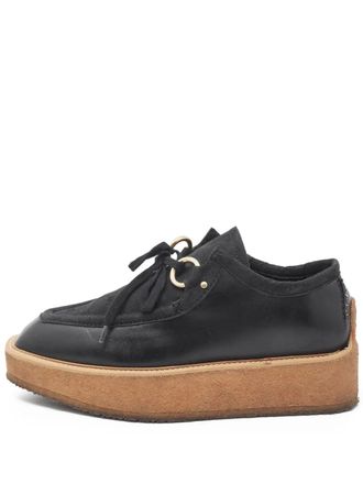 Stella McCartney chaussures lacées à plateforme - Noir