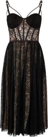 Elisabetta Franchi Femme, Robes, Noir, Taille: 40 FR Robe en dentelle
