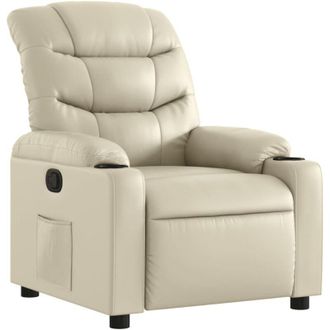 vidaXL Relaxsessel Creme Kunstleder Vidaxl