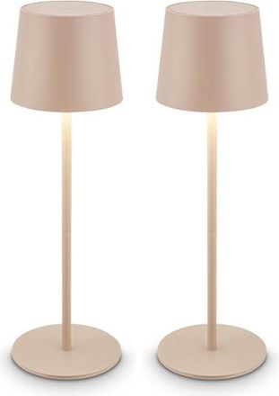 Briloner LED Tischlampe kabellos IP44 mit Touch, dimmbar, Akku & Lichtquelle tauschbar, Nachttischlampe, Leselampe, LED Lampe, Campinglampe, Tischleuchte, Akku