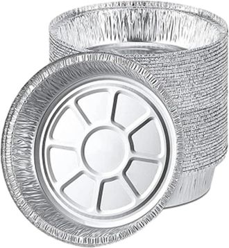 Generico Eins&auml;tze f&uuml;r Luftfritteuse - runde Aluminiumfolienbeschichtungen, 50 St&uuml;ck Dampfreiniger, hitzebest&auml;ndige Plattenbl&auml;tter, K&uuml;chenutensilien