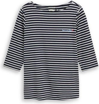 Tom Tailor 3/4-Arm-Shirt T-Shirt Plus Size - Langarmshirt mit Streifenmuster