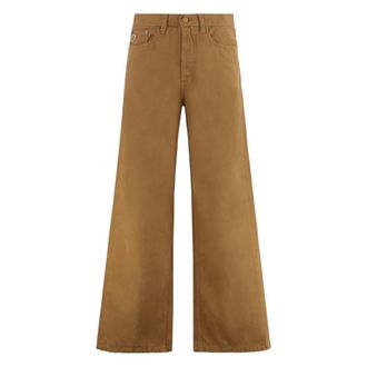 Lois Skater Loose Baumwollhose mit Logo-Patch - - Trousers - Damen - Braun - W29