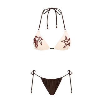Zimmermann Mahon Beaded Detail Bikini - - Swimwear - Damen - Braun - L