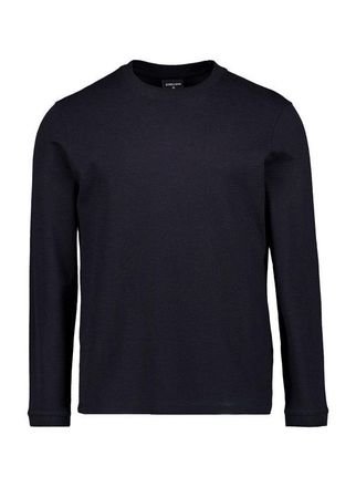 Strellson Herren Longsleeve schwarz Baumwolle
