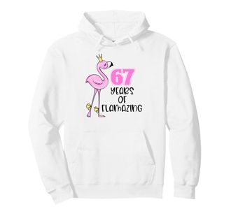 BDAZ 67 Years of Flamazing Flamingo Design Beach 67th Birthday Pullover Hoodie