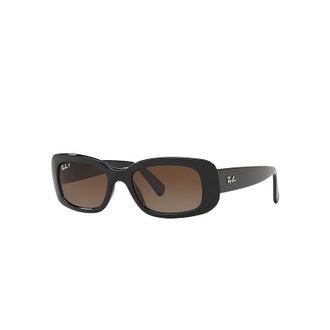 Ray-Ban Rb4122 Sonnenbrillen Schwarz Fassung Braun Glas Polarisiert 50-18