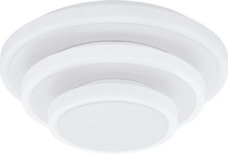 Eglo LED Deckenleuchte Elgvero, 3 flammige Wandlampe, Deckenlampe aus Stahl und Kunststoff in Wei&szlig;, Wohnzimmerlampe, warmwei&szlig;, &Oslash; 25 cm