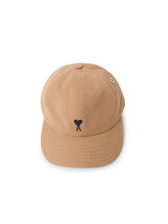 Ami Casquette Ami De Coeur En Coton Beige Mastic
