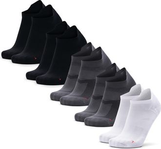 Danish Endurance Low-Cut Sportsocken (Mehrfarbig (2 x Schwarz, 2 x Grau, 1 x Weiß) - 5 Paare, EU 43-47)