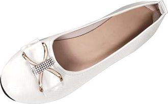 Generic Chaussures de ballet pour femme avec noeud - Couleur unie - &Eacute;l&eacute;gantes - L&eacute;g&egrave;res - Classiques - Confortables - Pour le travail et le bureau - Style d&eacute;c