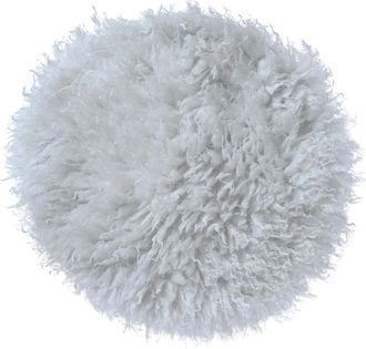 Kaemingk Kunstfell Teppich 38x38cm - Fellteppich rund - Dekofell handgearbeitet - flauschig & weich - Sitzkissen Fell für Stühle & Sessel - Kunstfellteppich We