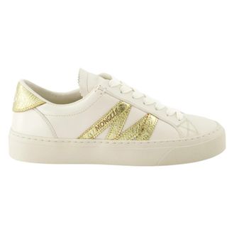 Moncler Wei&szlig; & Gold Lederkorb Stil - - Shoes - Damen - Wei&szlig; - 38 EU