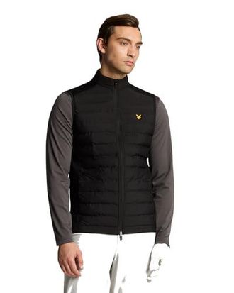 Lyle & Scott Gilet de Golf sur Mesure Hybride 2025 Hommes - Noir de Jais - M
