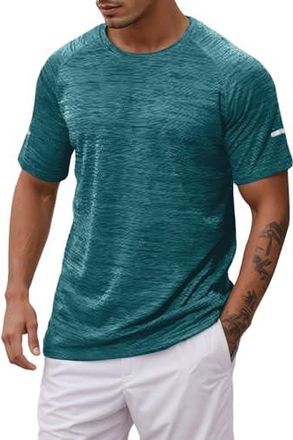 Generic T-shirts pour hommes en coton col rond l&eacute;ger haut loisirs confortable respirant extensible dans de nombreuses couleurs hommes t-shirts d&eacute;t&eacute; basiques t