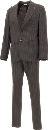 Manuel Ritz Homme, Costumes, Gris, Taille: M Costume &agrave; rayures