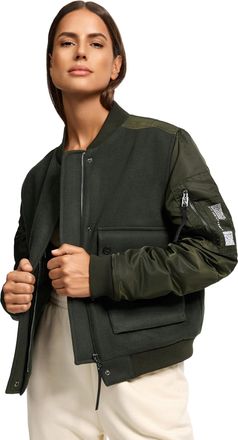 Navahoo Damen Bomberjacke leichte Übergangsjacke mit Ärmelraffung Willstehaben 14 Olive Gr. XXL