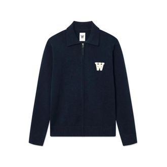 Wood Wood WWTay Cardigan - - Knitwear - Herren - Blau - L