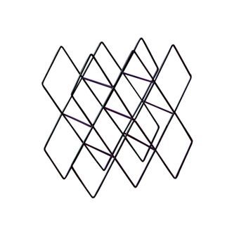 Sklum Flaschenregal aus Stahl f&uuml;r 10 Flaschen Boro Schwarz